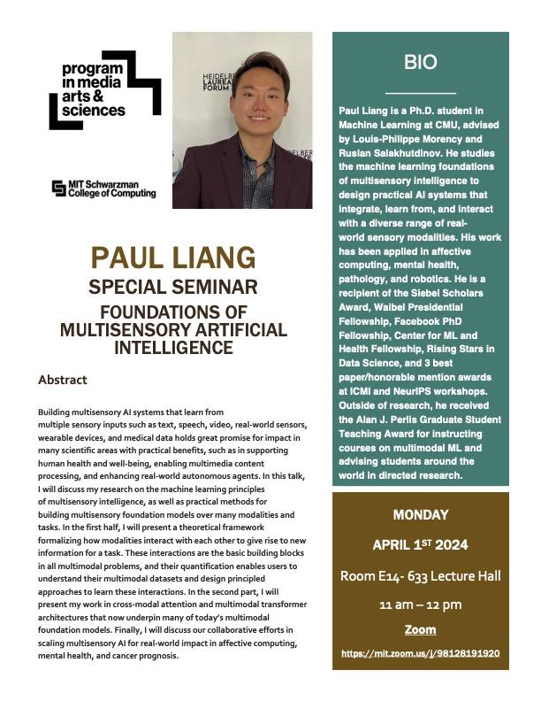 Paul Liang Seminar — MIT Media Lab